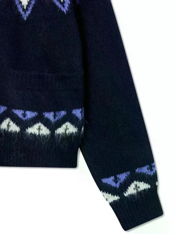 STUDIO TOMBOY Round Neck Cardigan - Blue