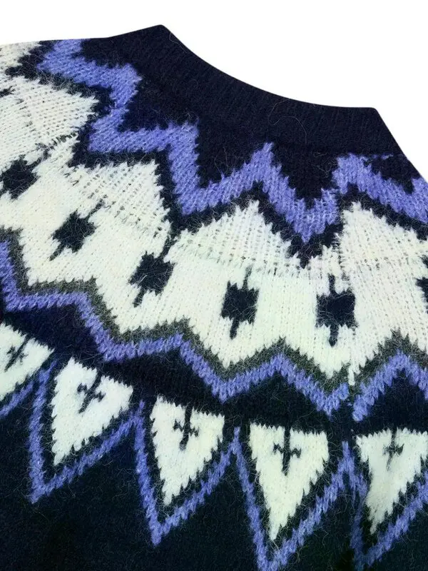 STUDIO TOMBOY Round Neck Cardigan - Blue