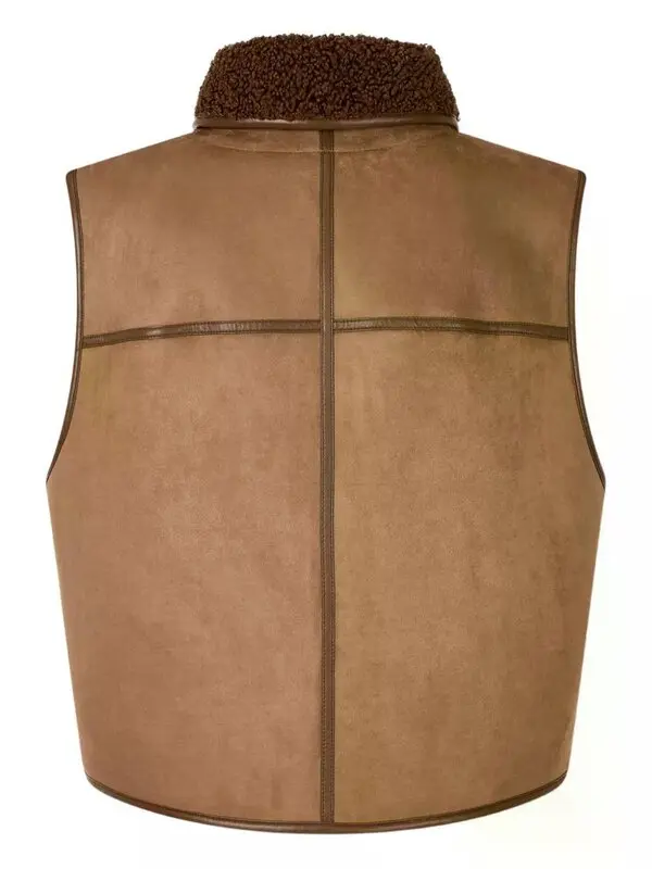STUDIO TOMBOY Reversible Sleeveless Gilet - Brown