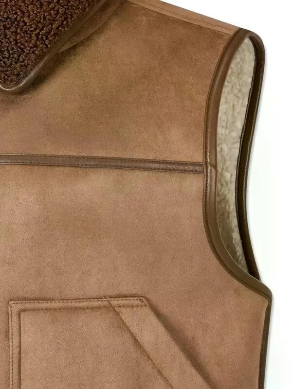 STUDIO TOMBOY Reversible Sleeveless Gilet - Brown