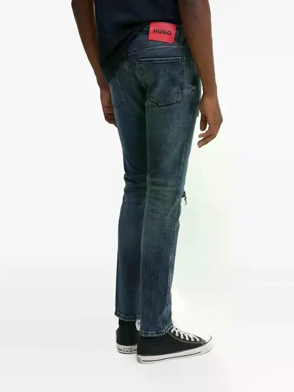 Hugo Five-pocket Jeans With Distressed Detailing