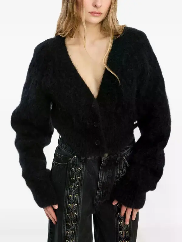 ROTATE BY BIRGER CHRISTENSEN V-neck Cardigan - Black