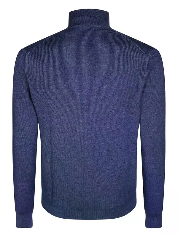 Tagliatore Long-sleeved Turtleneck Ribbed Sweater