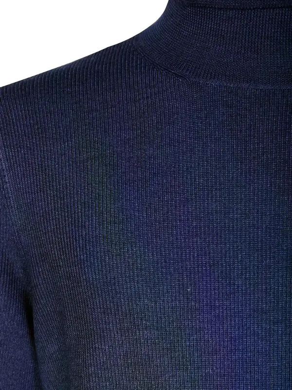 Tagliatore Long-sleeved Turtleneck Ribbed Sweater