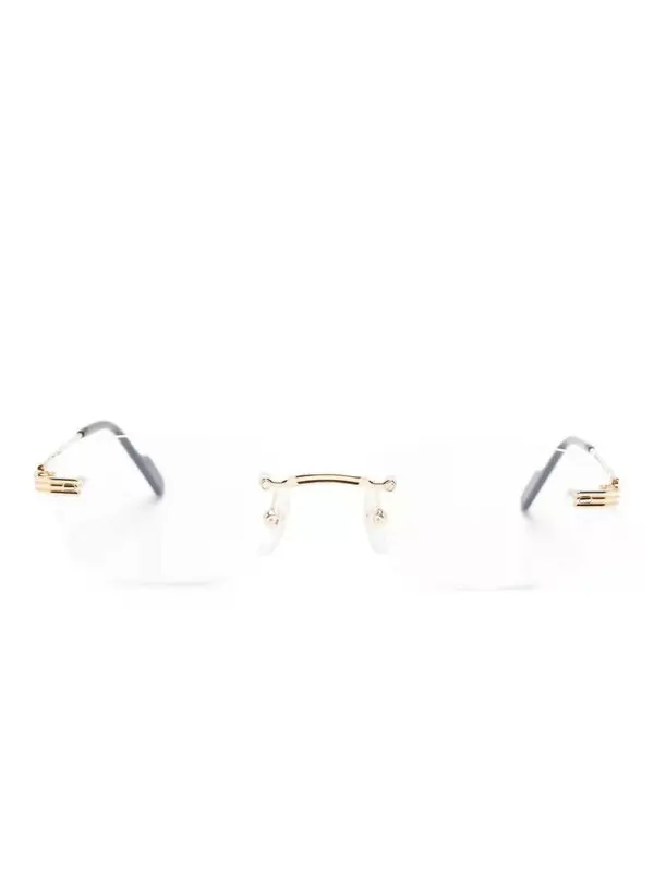 CARTIER Square-frame Rimless Glasses - Gold