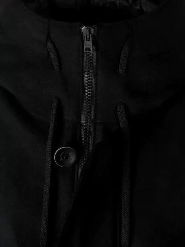 Herno Long Coat With High Collar - Black