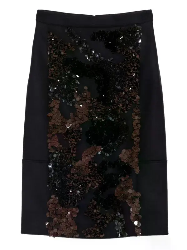 Plan C Sequin-embellished Midi Skirt