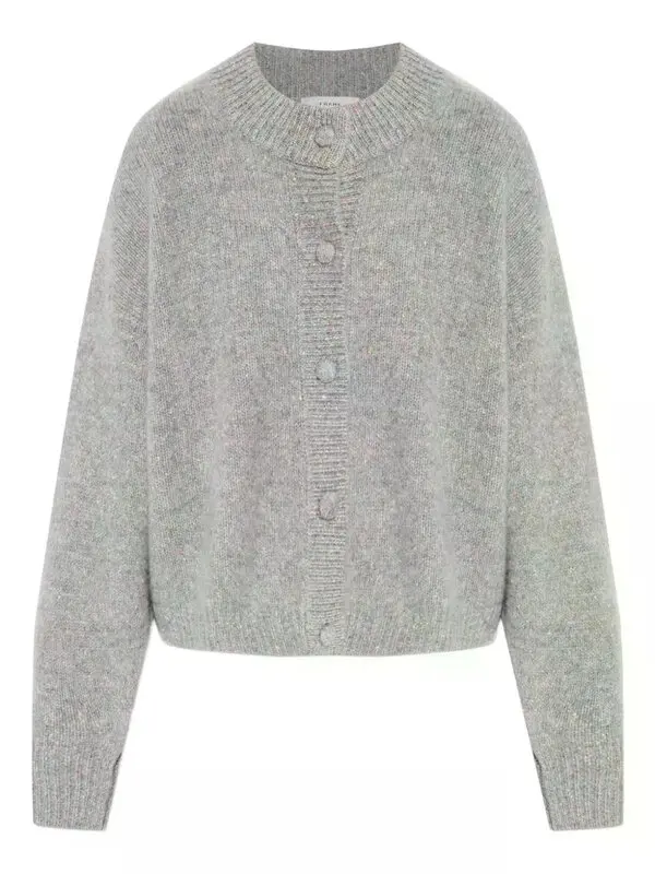 FRAME Long-sleeve Cashmere Cardigan - Grey