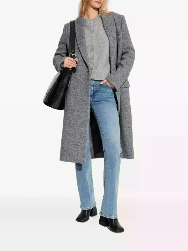 FRAME Long-sleeve Cashmere Cardigan - Grey