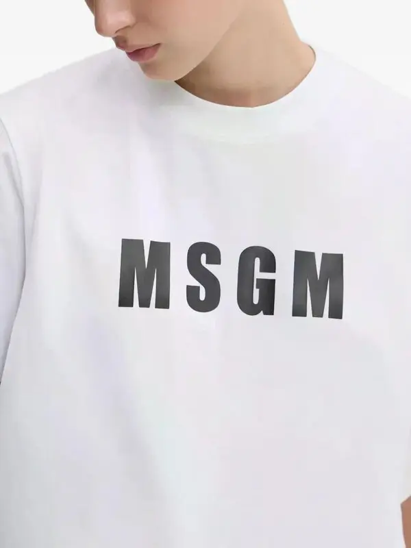 MSGM Logo-print T-shirt - White