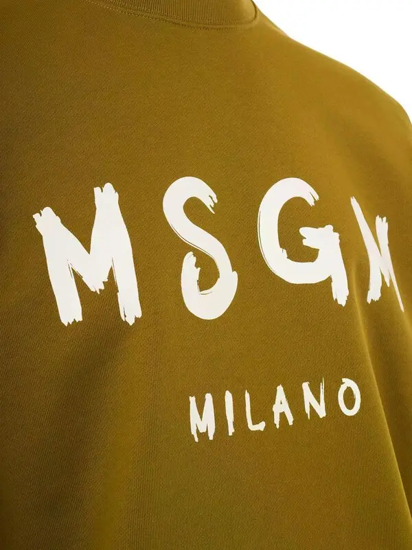MSGM Logo-print Sweatshirt - Brown