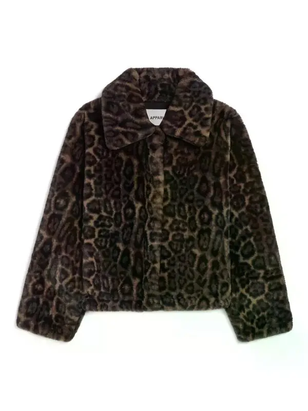 Apparis Leopard-print Jacket - Brown