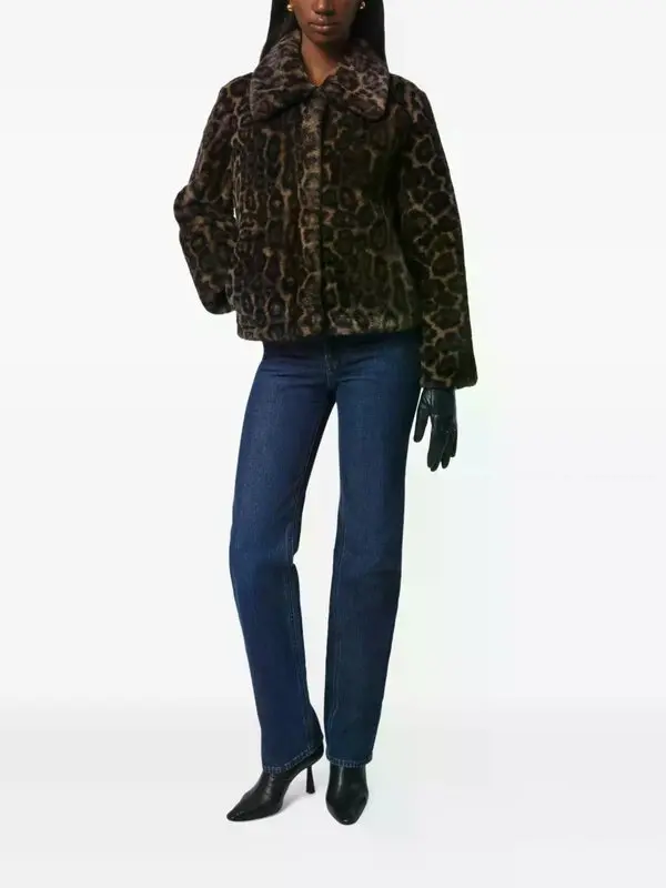Apparis Leopard-print Jacket - Brown