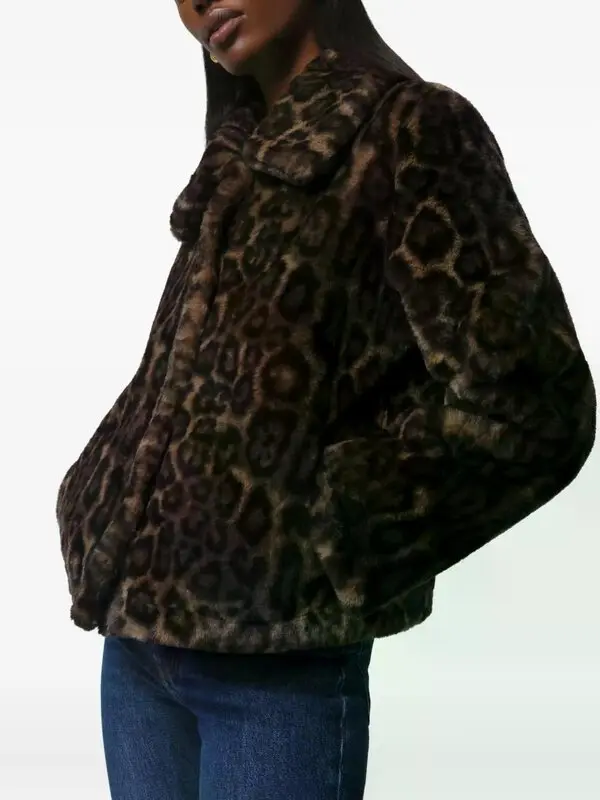 Apparis Leopard-print Jacket - Brown