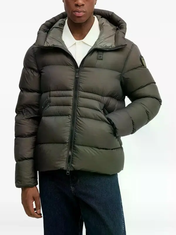 BLAUER. Padded Hooded Jacket - Green