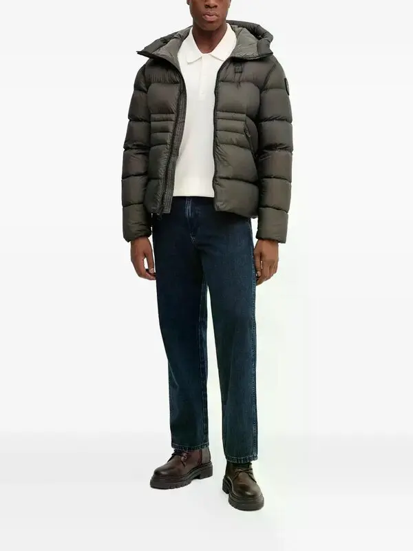 BLAUER. Padded Hooded Jacket - Green