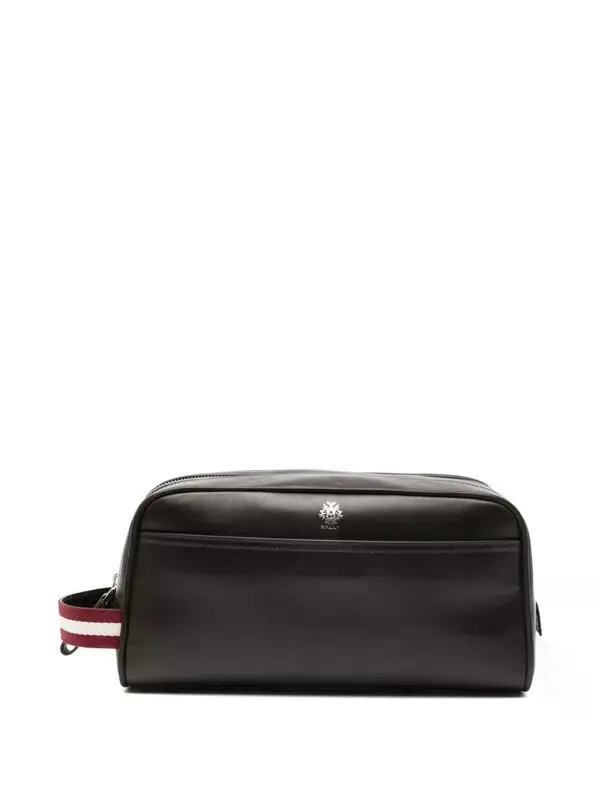 Bally Logo Leather Clutch - Brown