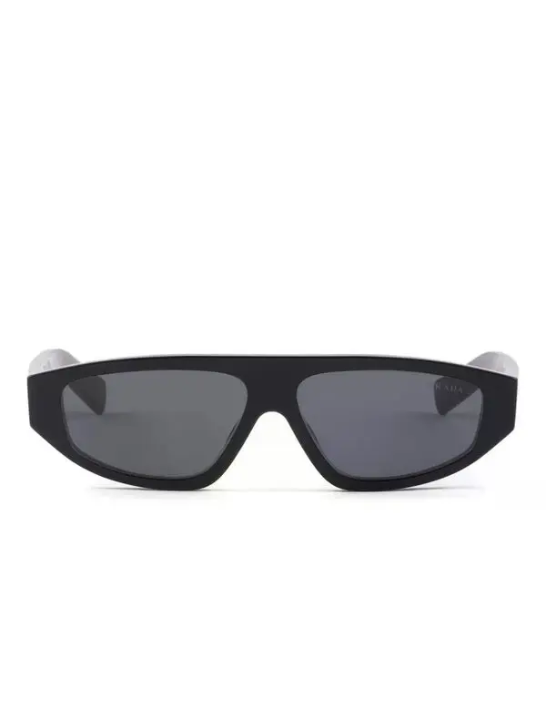 Prada Geometric Frame Sunglasses - Black