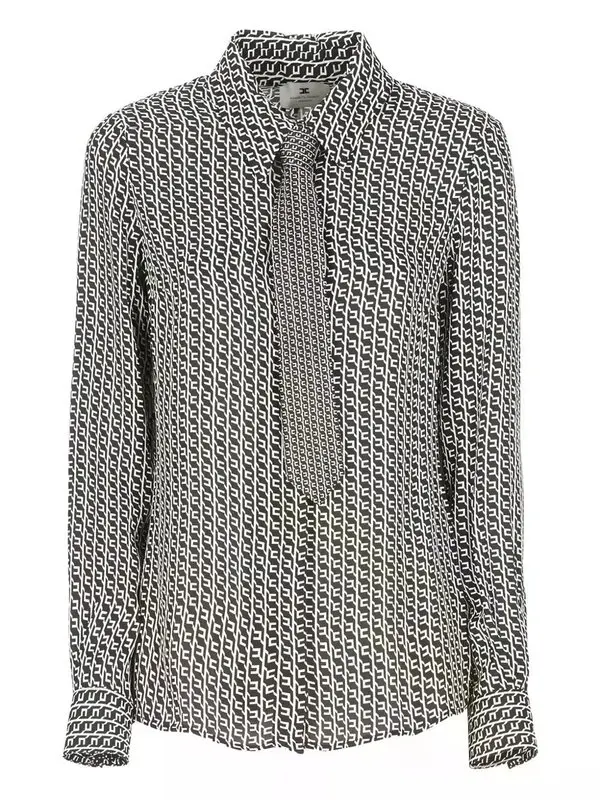 Elisabetta Franchi Patterned Tie Shirt