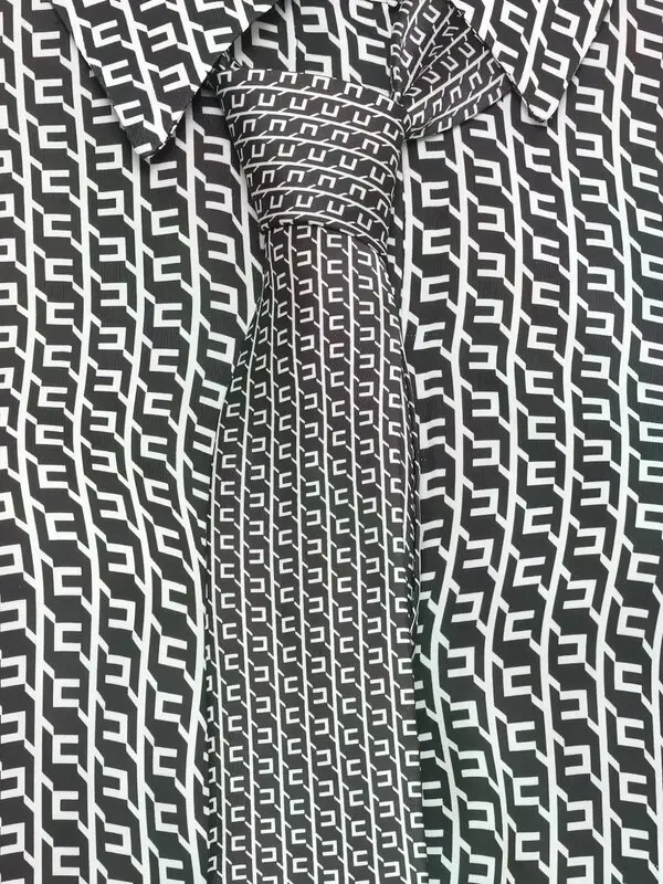 Elisabetta Franchi Patterned Tie Shirt