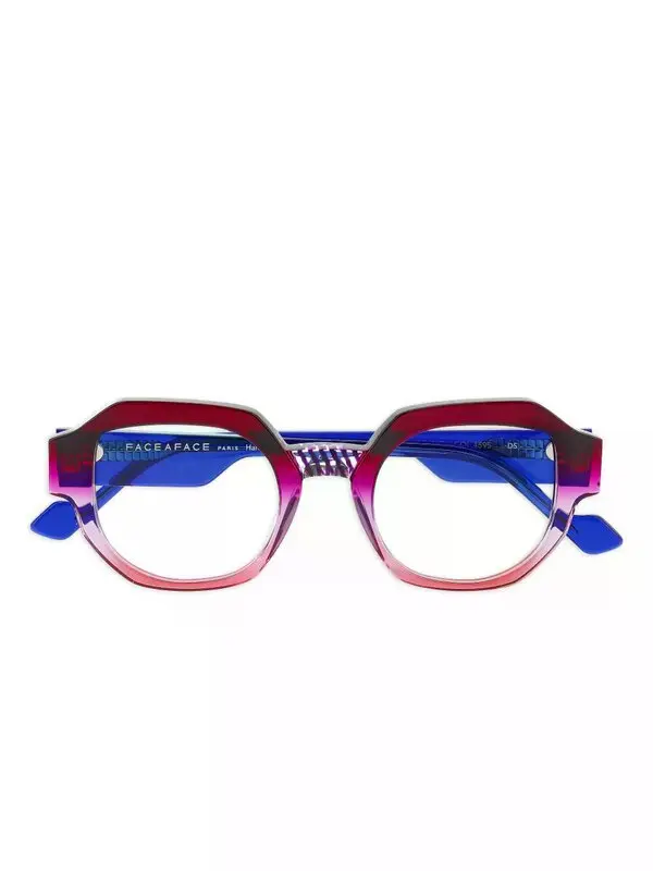 FACE À FACE Geometric Frame Eyeglasses - Red