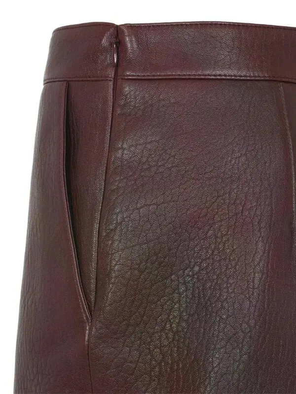 Chloé Panelled Leather Mini Skirt - Red