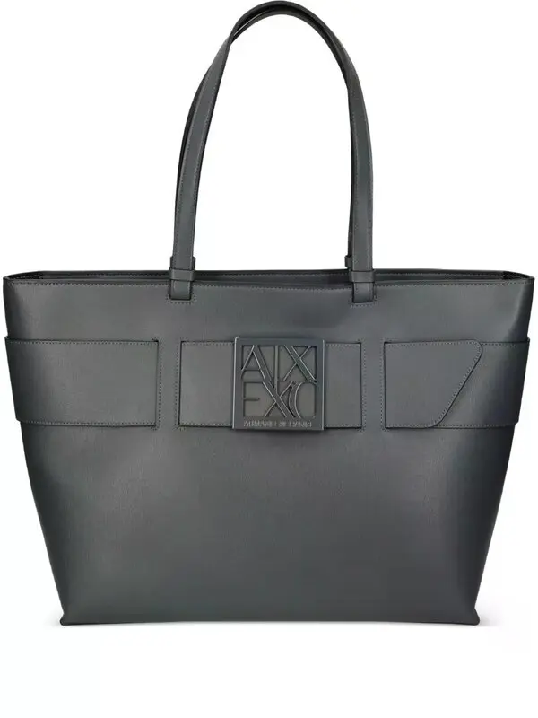 Armani Exchange Buckle-detail Tote Bag - Grey