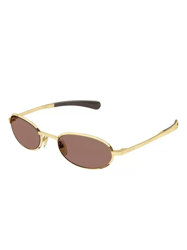Gucci Oval-frame Sunglasses - Gold