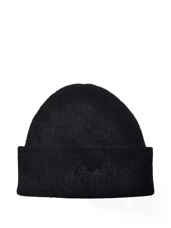MC2 SAINT BARTH Logo-embroidered Beanie - Black