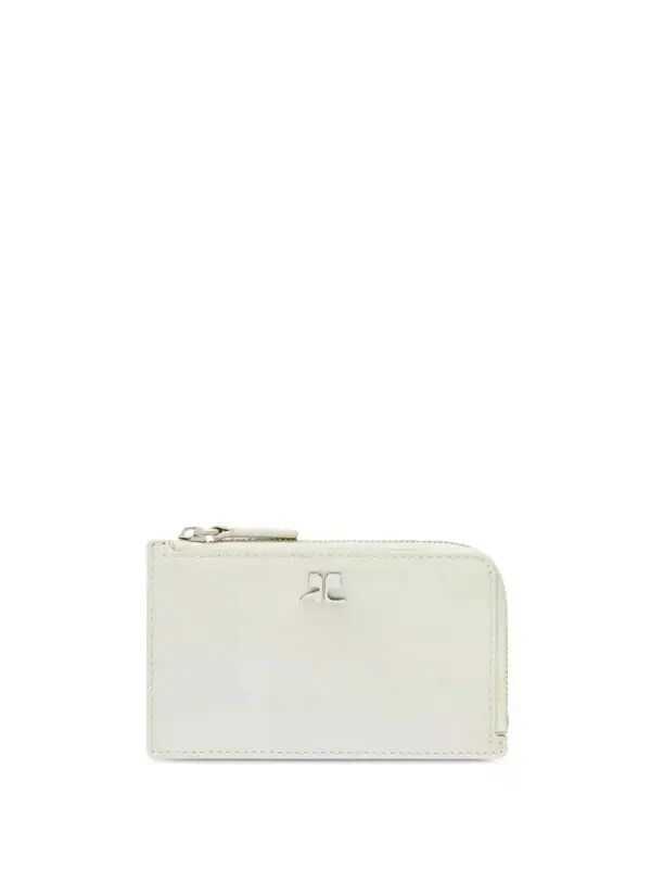 COURREGES Logo-plaque Cardholder - White