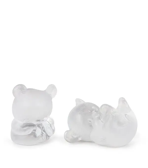 Lalique X Han Meilin Crystal Yuan-yuan Panda Ornament - Clear