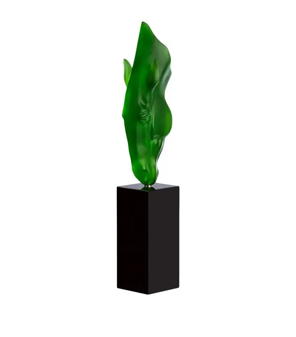 Lalique X Nic Fiddian- Still Water Sculpture - Green
