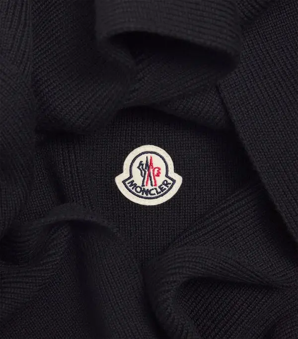 Moncler Wool Logo Scarf