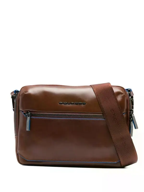 PIQUADRO Zip Shoulder Bag - Brown