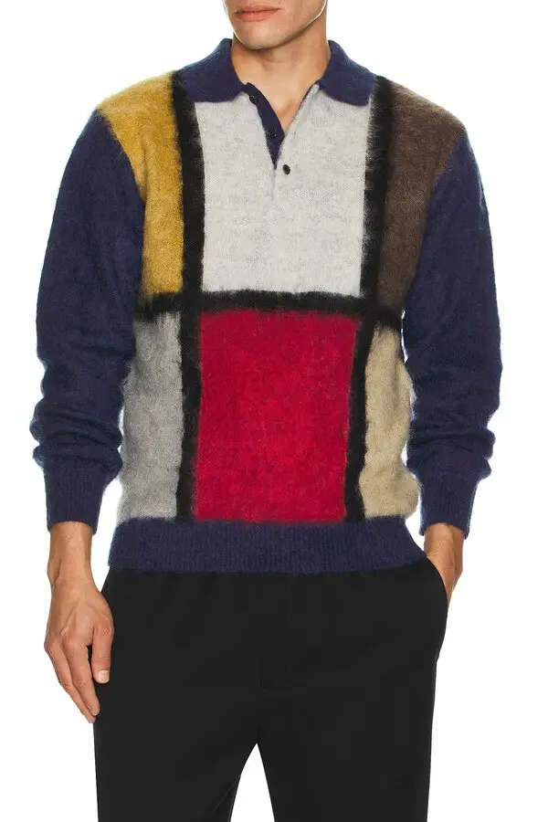 BEAMS Knit Polo Shaggy 9g
