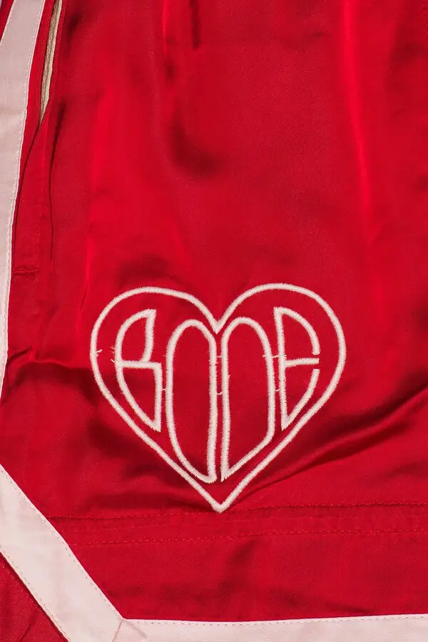 BODE Heart Deco Gym Shorts - Red