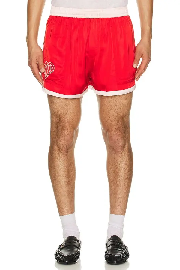 BODE Heart Deco Gym Shorts - Red