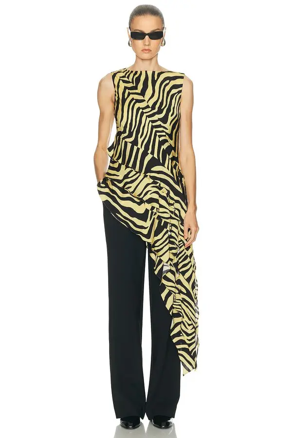 SRG Everlee Silk Top - Zebra Print