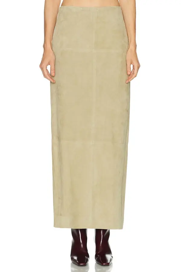SRG Sonya Suede Skirt - Tan
