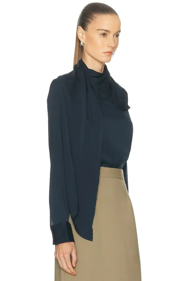 SRG Celeste Silk Top - Navy Blue