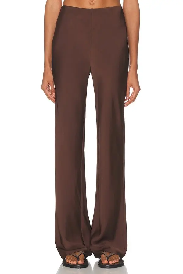 SRG Lennon Silk Pant - Brown