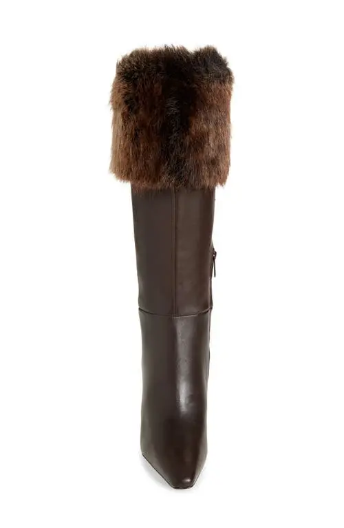 Sam Edelman Sylvia Faux Fur Cuff Knee High Boots