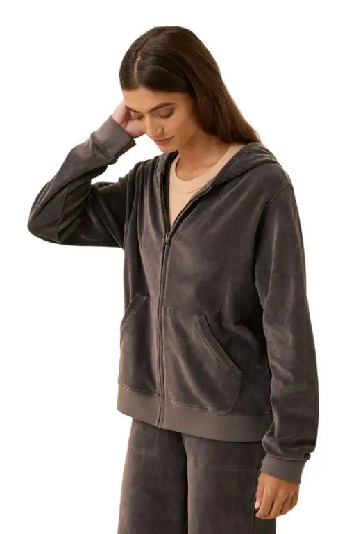 PACT Organic Cotton Pure Velour Zip Hoodie