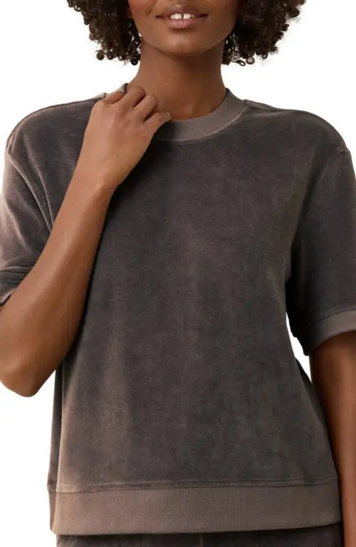 PACT Organic Cotton Velour Sweatshirt Tee - Graphite