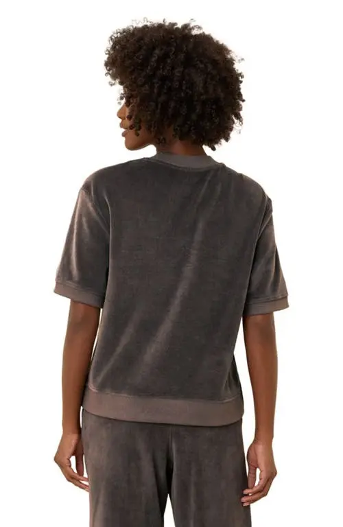 PACT Organic Cotton Velour Sweatshirt Tee - Graphite