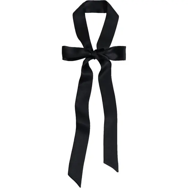 LOST PATTERN La Collectionneuse" Silk Ribbon Scarf - Black