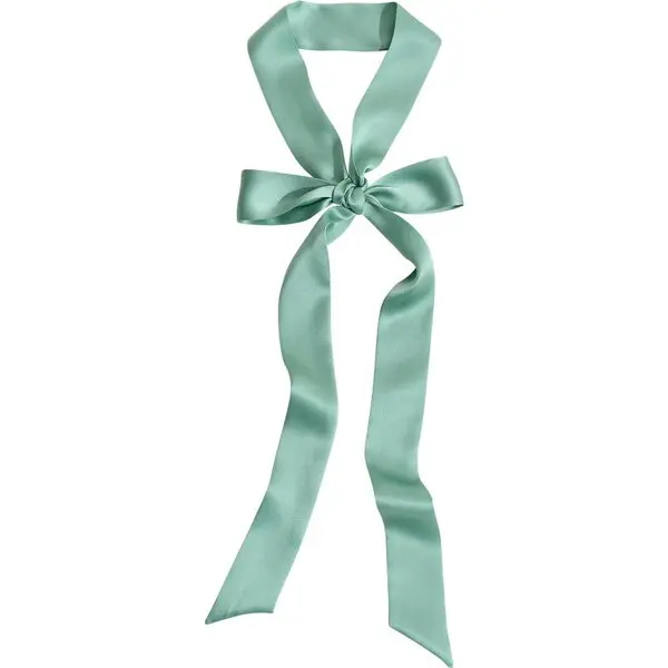 LOST PATTERN La Collectionneuse" Silk Ribbon Scarf - Sage