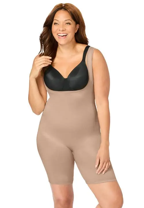SECRET SOLUTIONS Power Shaper Firm Control Wear-your-own-bra Body Shaper - Nude