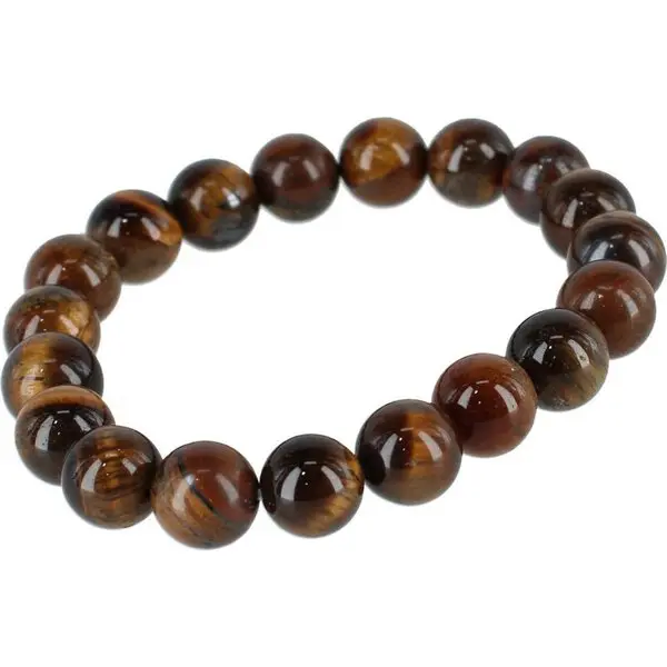 Trafalgar Raja Tiger Eye Beaded Bracelet - Brown