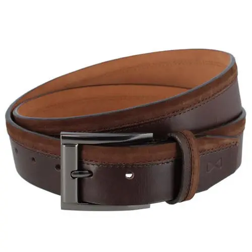 Trafalgar Santiago Mixed Leather 38mm Casual Belt - Brown